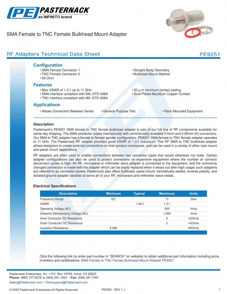 PE9251 technical document page 1