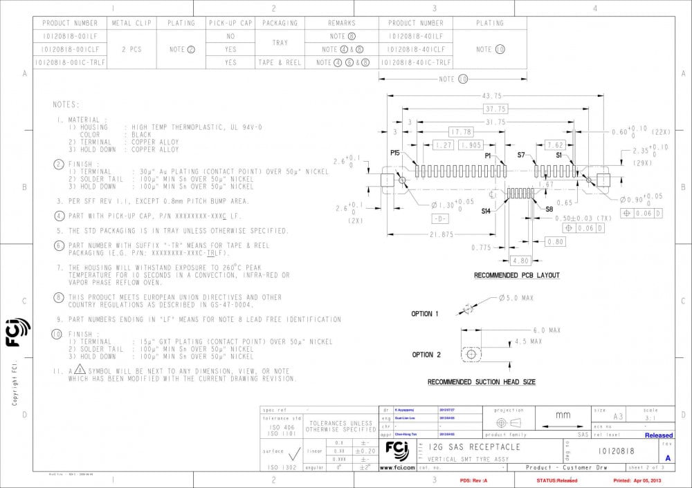Amphenol 10120818 drawing page 2