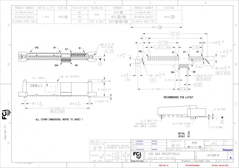 Amphenol 10120818 drawing page 3
