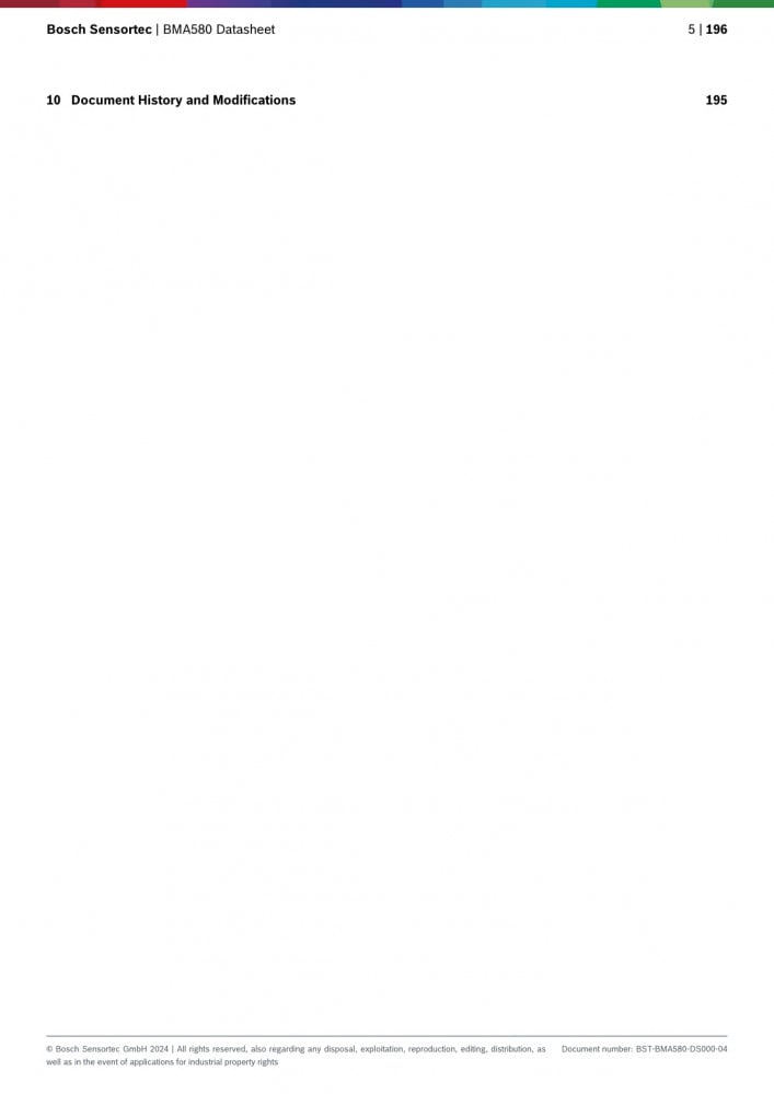 BMA580 datasheet page 5