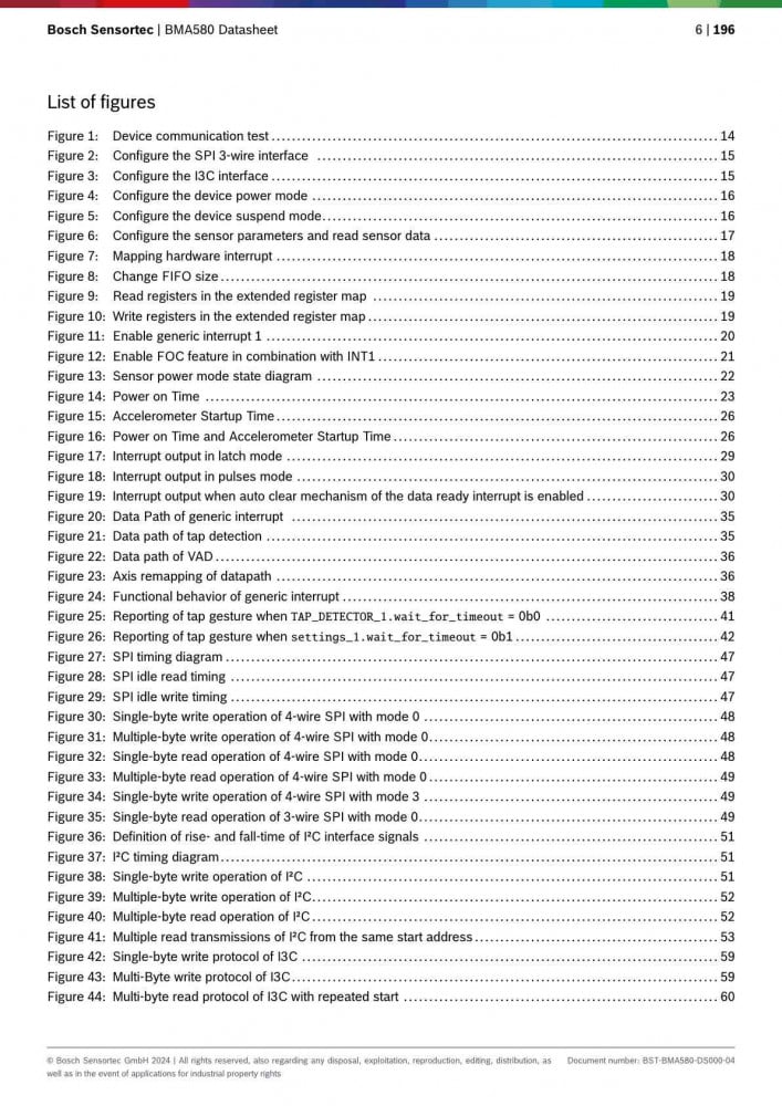 BMA580 datasheet page 6