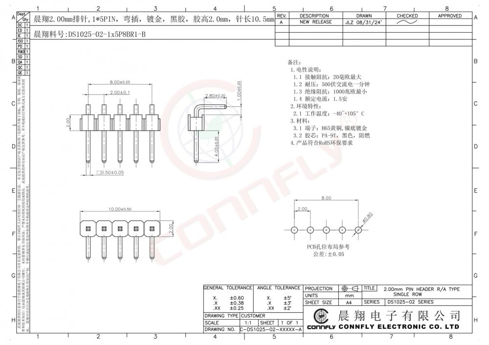 DS1025-02-1x5P8BR1-B product drawing preview