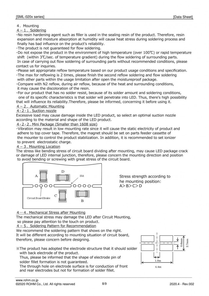 ROHM SML-020MYTT87 document page 8