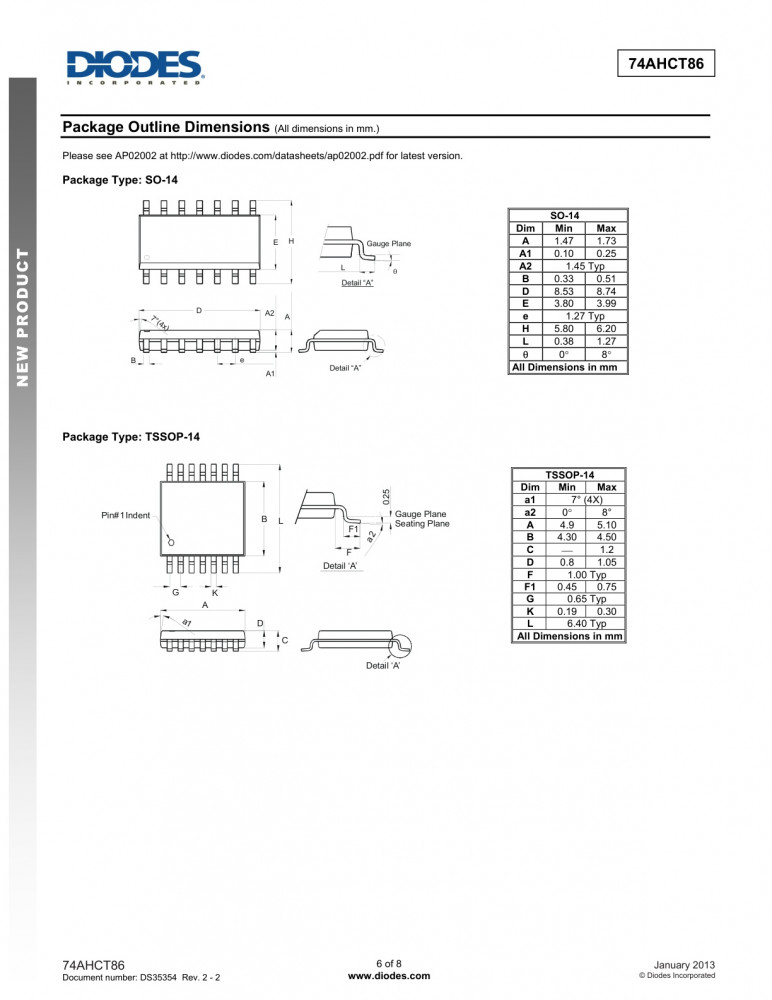 74AHCT86S14-13 datasheet page 6
