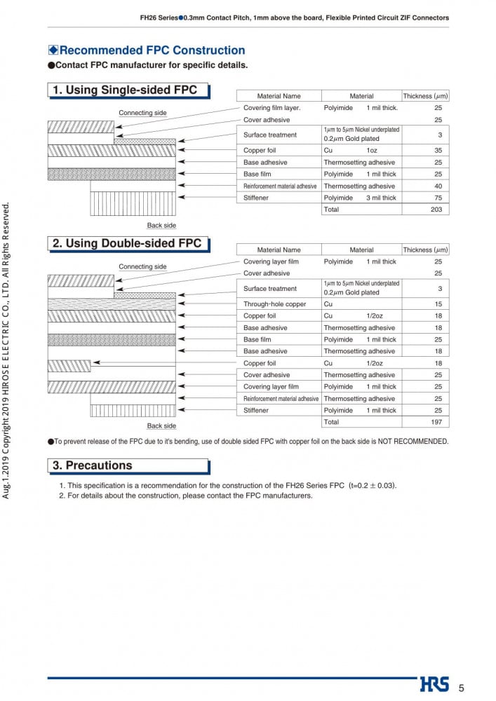 FH26W datasheet page 5