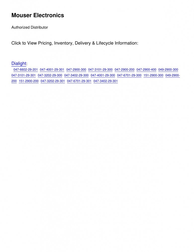 Dialight 047-2900-300 technical document page 2
