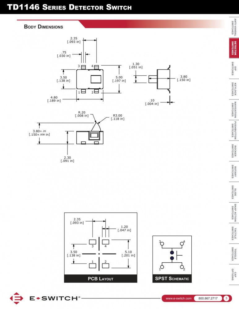 E-Switch TD1146 datasheet page 2