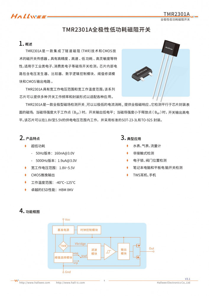 TMR2301A datasheet page 1
