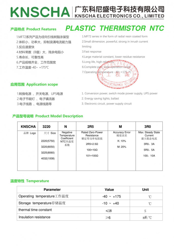 KNSCHA 192NTC0005 datasheet page 1