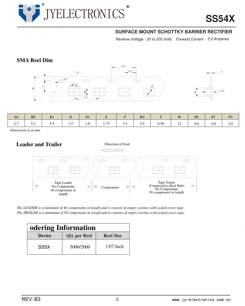 SS54X datasheet page 3
