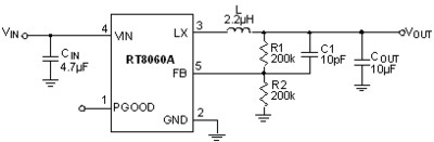 RT8060 - 1.5MHz, 1A High Efficiency Step-Down Converter