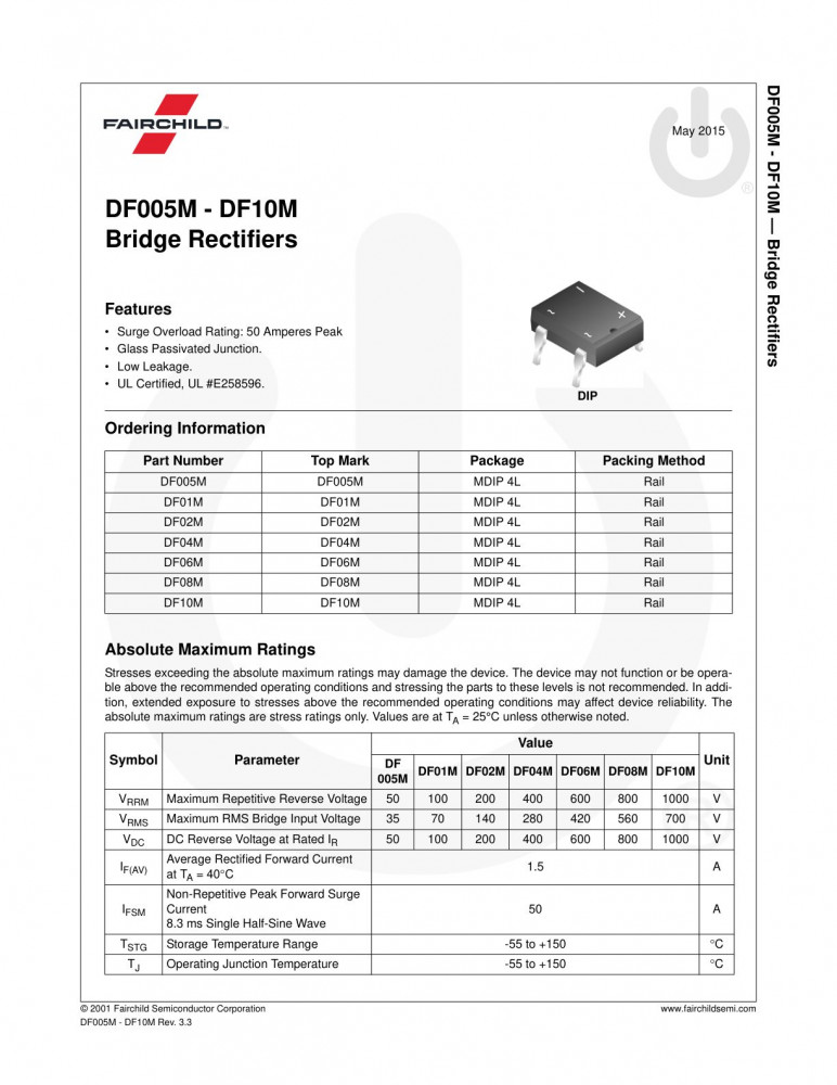 DF08M datasheet page 2