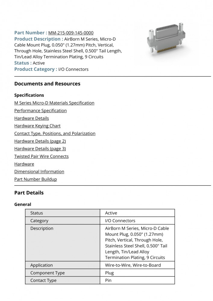 MM-215-009-145-0000 technical document, page image 1
