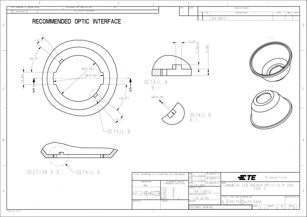 TE Connectivity 2213349-1 technical drawing page 2