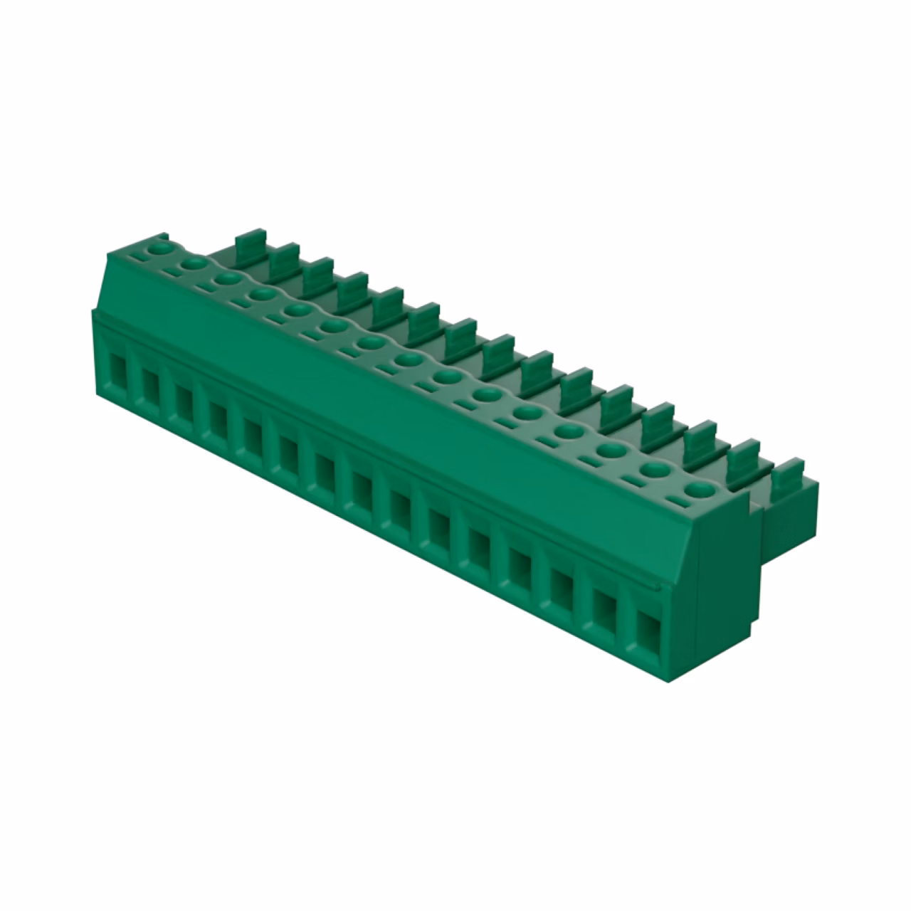 3.81mm Pitch Eurostyle Horizontal Plug, Green Housing, 15 Circuits for sale