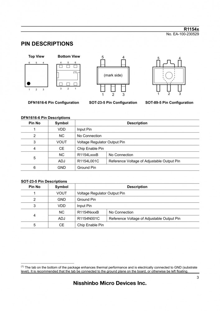 R1154 datasheet page 3