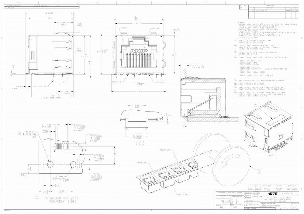 TE Connectivity 2178415-1 technical document preview