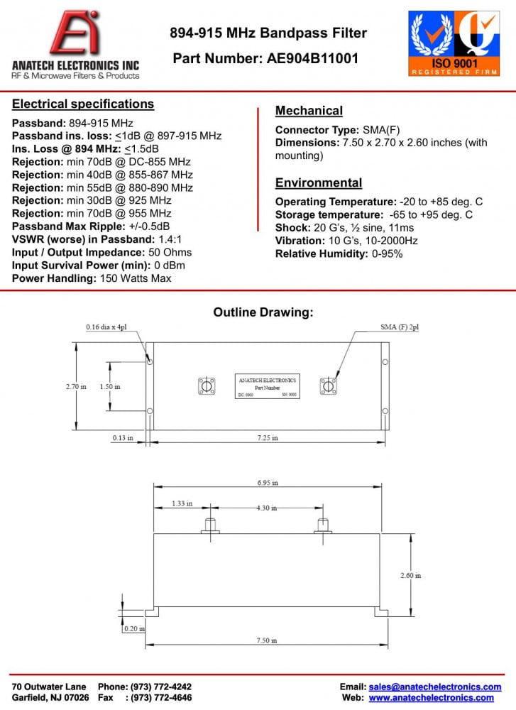AE904B11001 technical document page 1