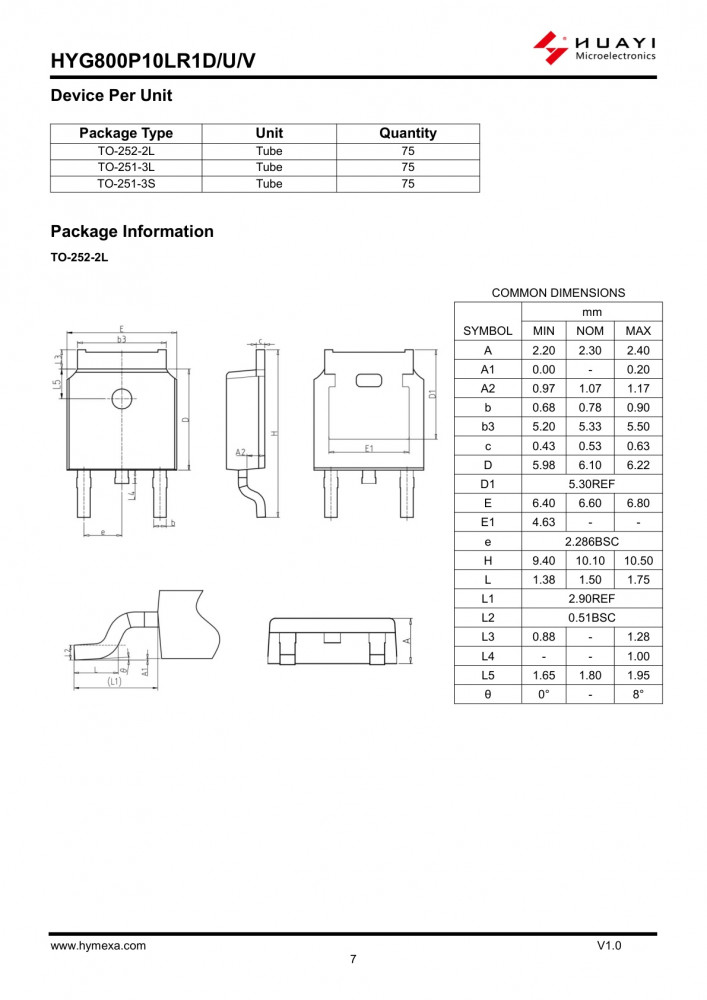 HYG800P10LR1D datasheet page 7