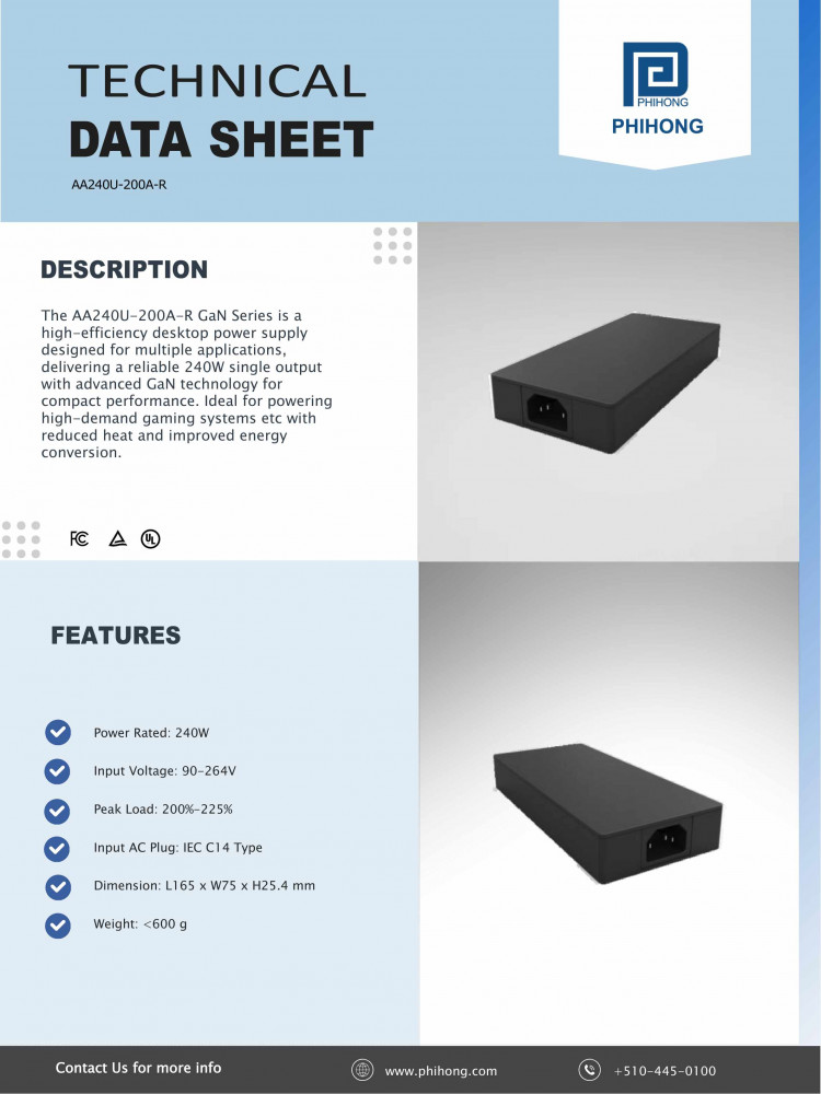 AA240U-200A-R technical document page 1