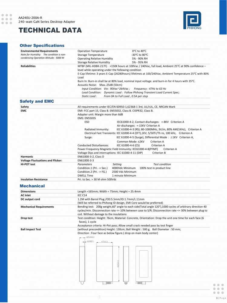 AA240U-200A-R technical document page 3