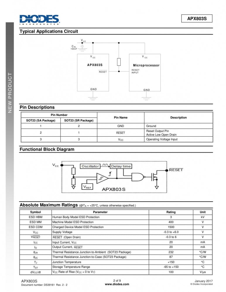 APX803S05-29SA-7 datasheet page 2
