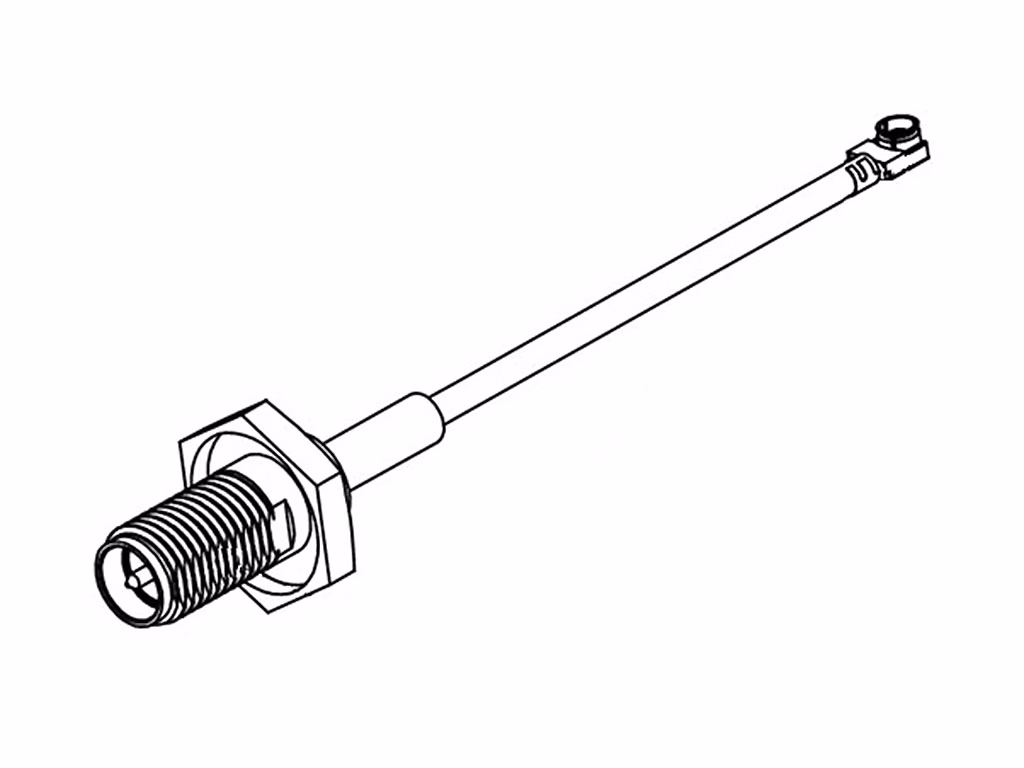 Type N Straight Plug to Stripped and Formed Belden 1673B Cable, 115.82mm Length, 50 Ohms, Bag