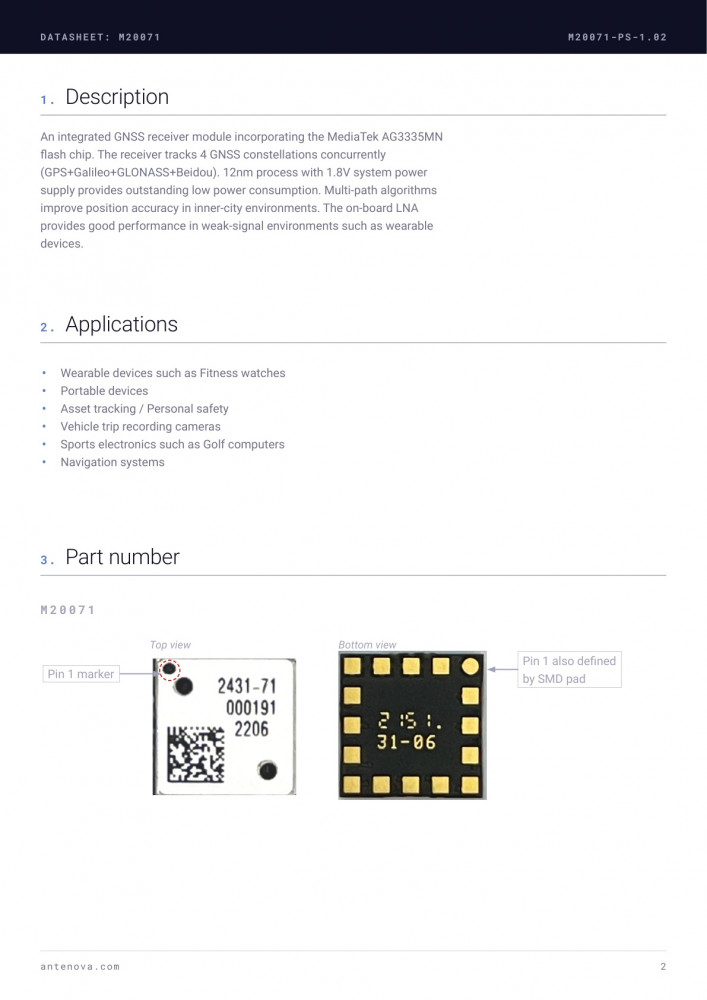 M20071 datasheet page 3
