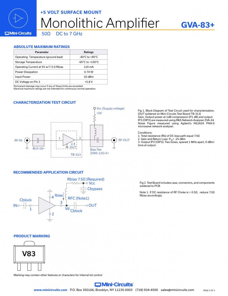GVA-83+ datasheet page 3