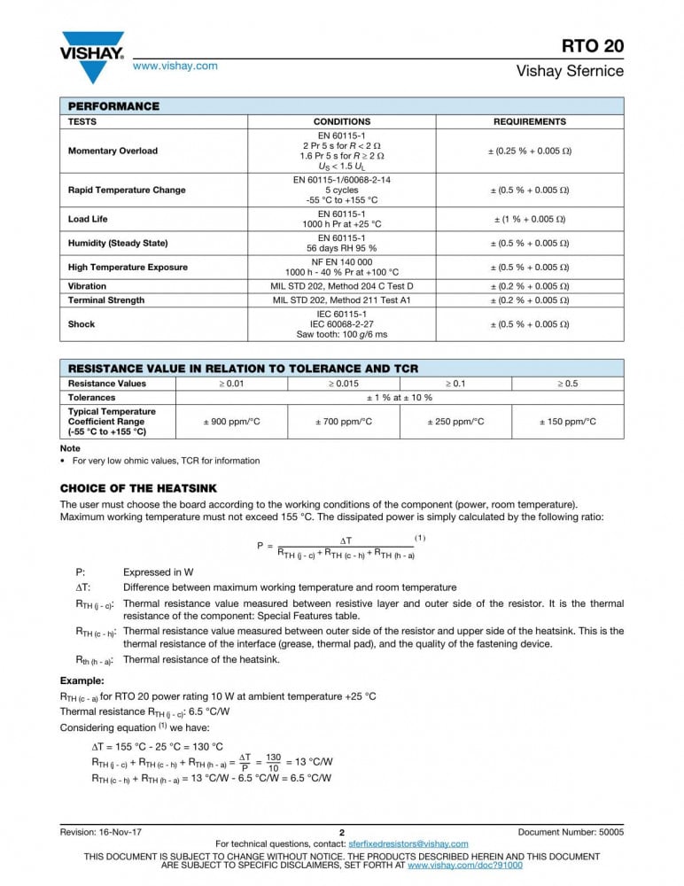 RTO 20 datasheet page 2