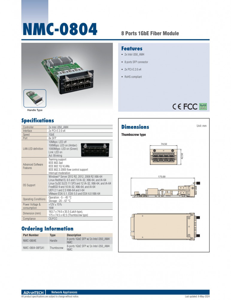 NMC-0804 product documentation page