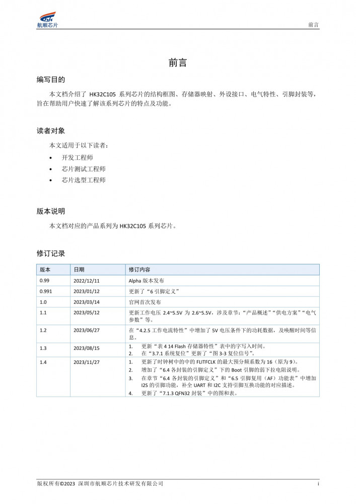HK32C105 datasheet page 2