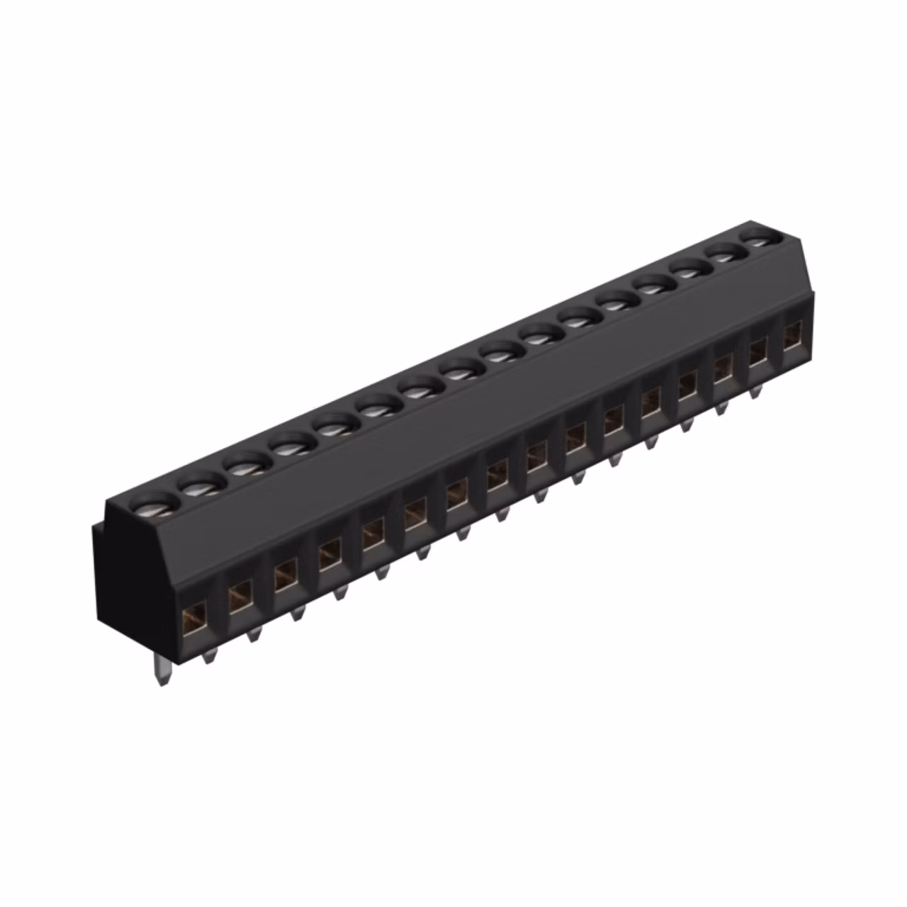 3.50mm Pitch Beau Eurostyle Fixed Mount PCB Terminal Block, 16 Circuits for sale