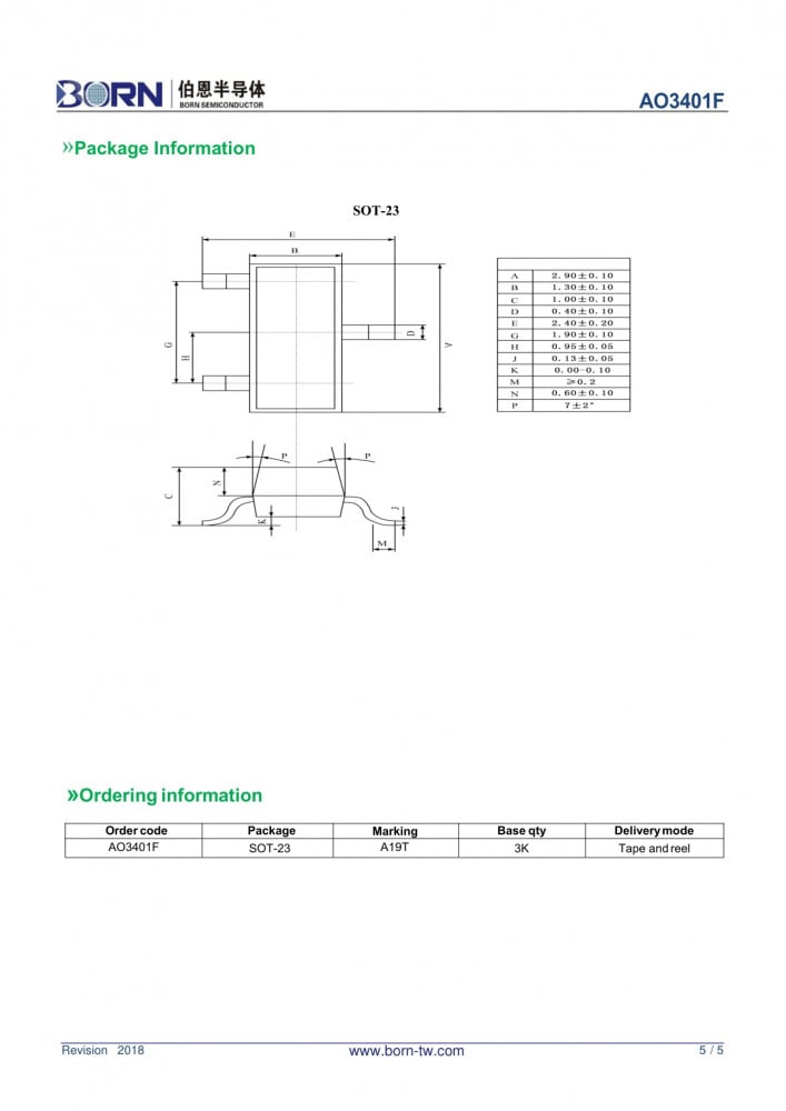 AO3401F datasheet page 5