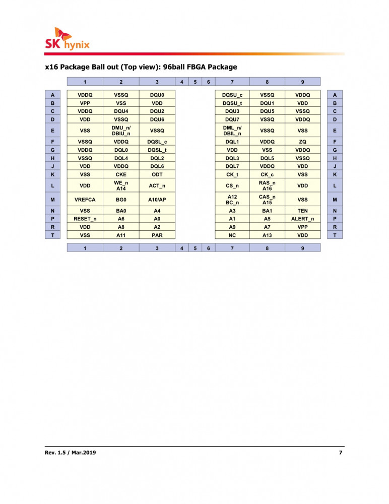 H5AN8G6NCJR datasheet page 7
