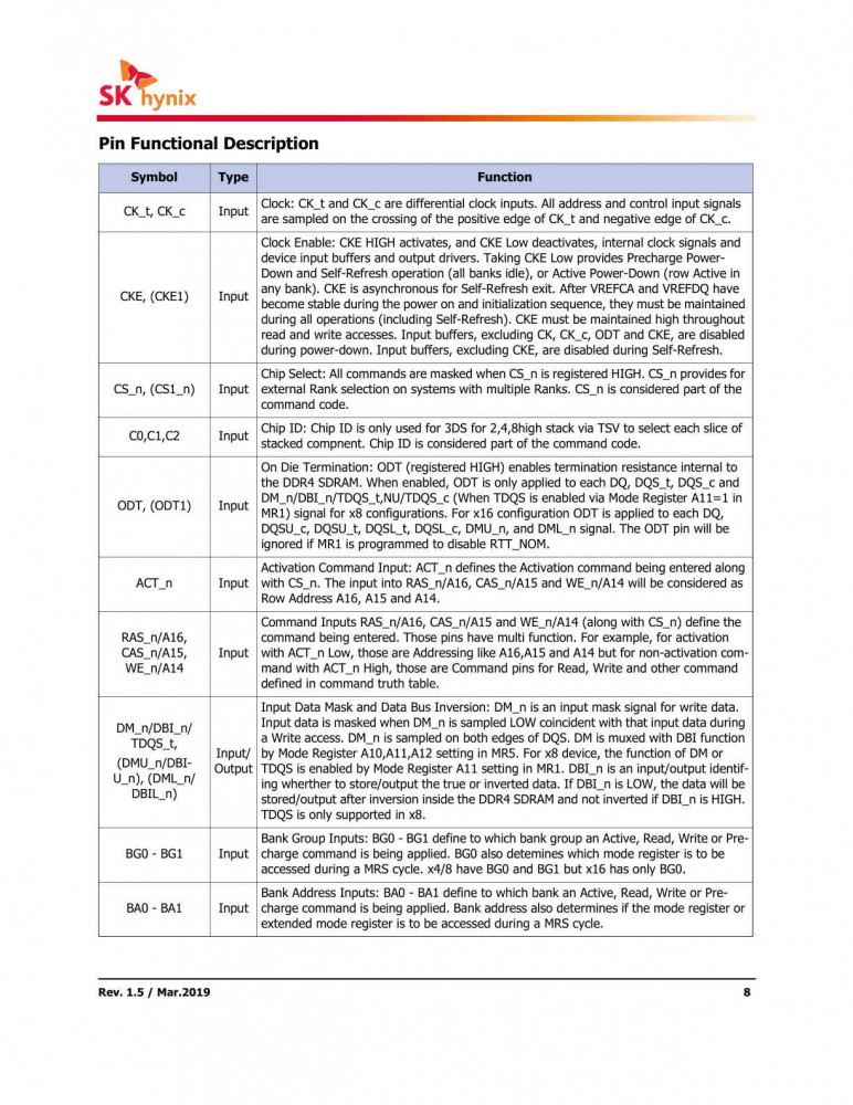 H5AN8G6NCJR datasheet page 8