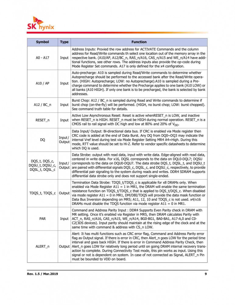 H5AN8G6NCJR datasheet page 9