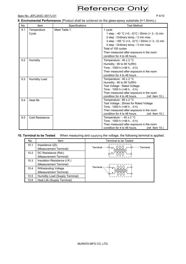DLW5ATN851SQ2L specification page 4
