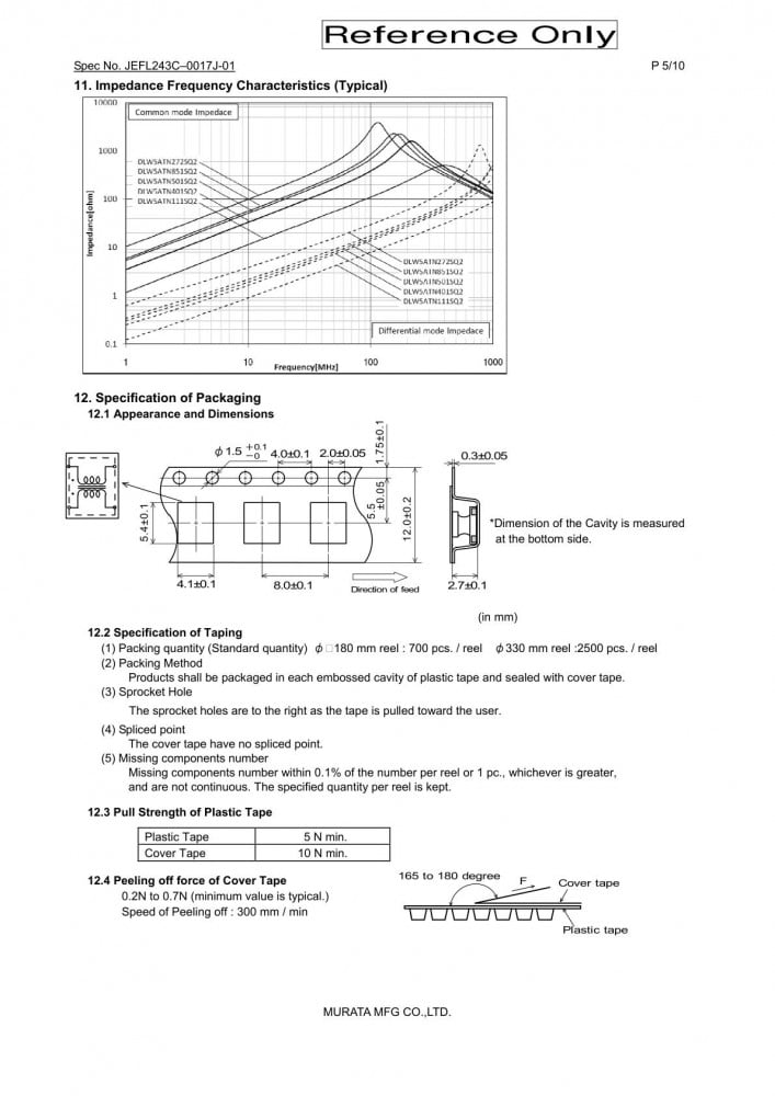 DLW5ATN851SQ2L specification page 5