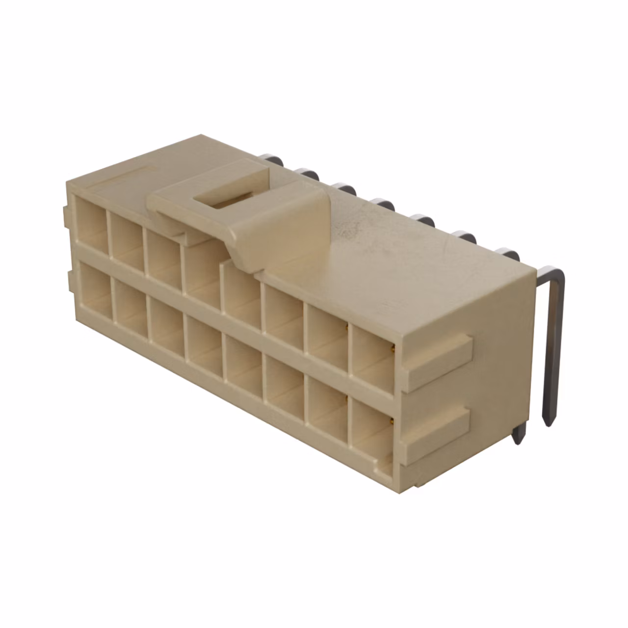 Ultra-Fit Right-Angle Header, 3.50mm Pitch, Dual Row, 16 Circuits, 0.38µm Gold (Au) Plating, Natural, Glow-Wire Capable, Tray for sale