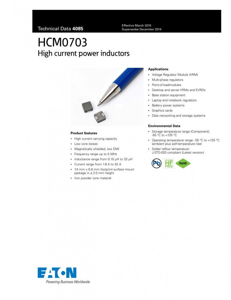 EATON HCM0703 datasheet page 1