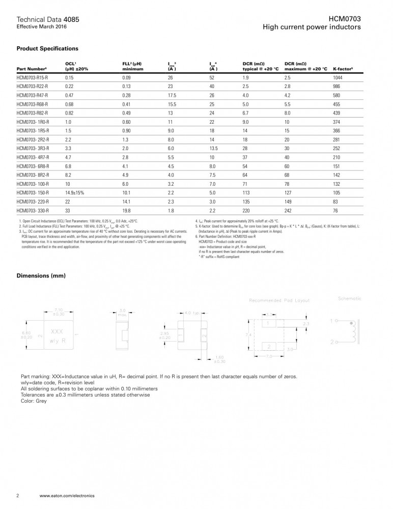 EATON HCM0703 datasheet page 2
