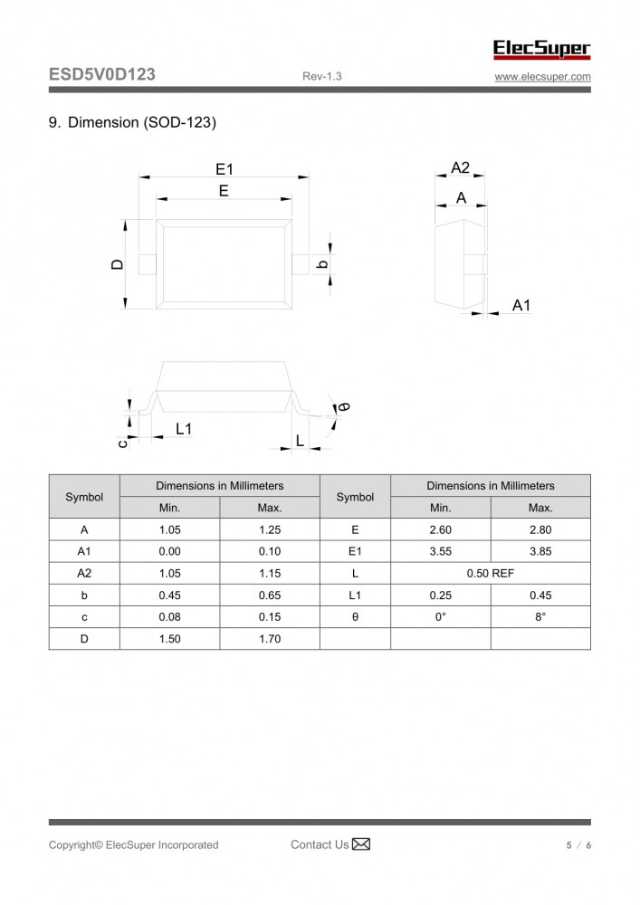 ESD5V0D123 datasheet page 5