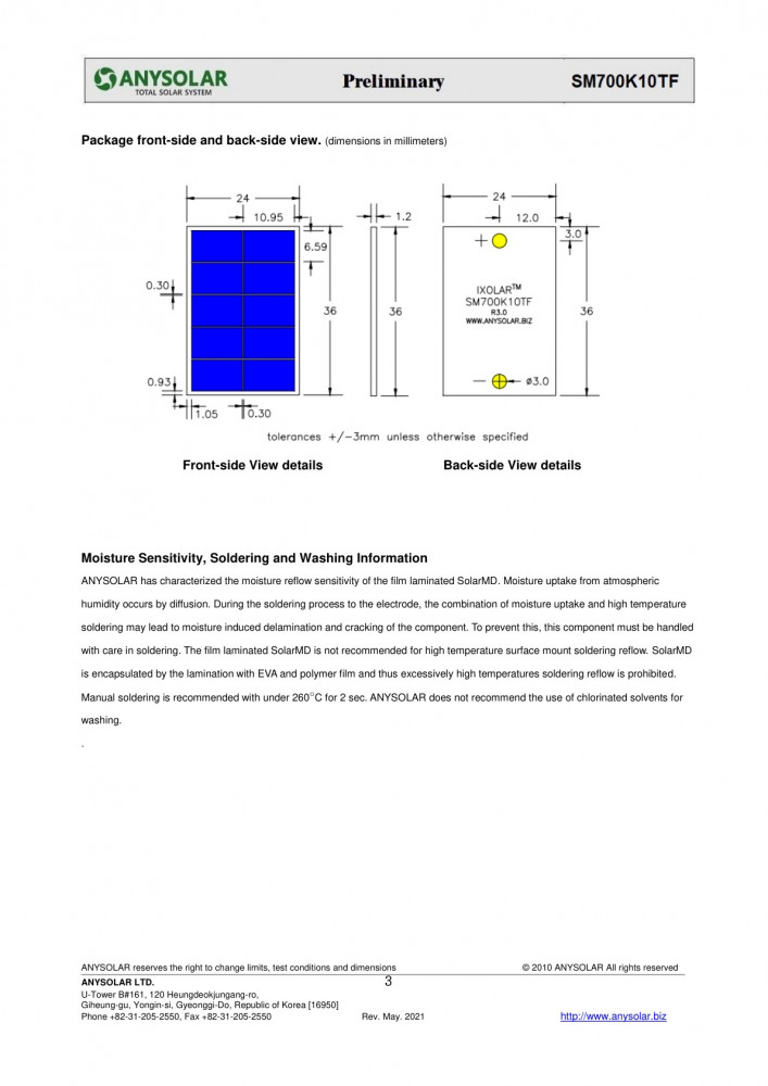 ANYSOLAR SM700K10TF datasheet page 3