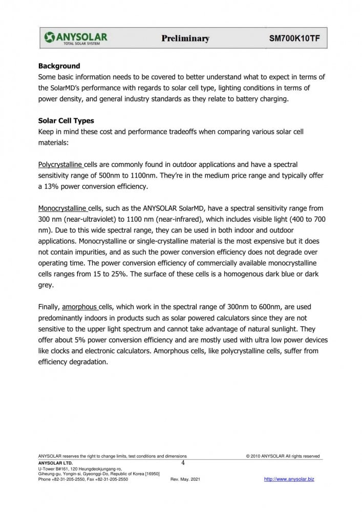 ANYSOLAR SM700K10TF datasheet page 4
