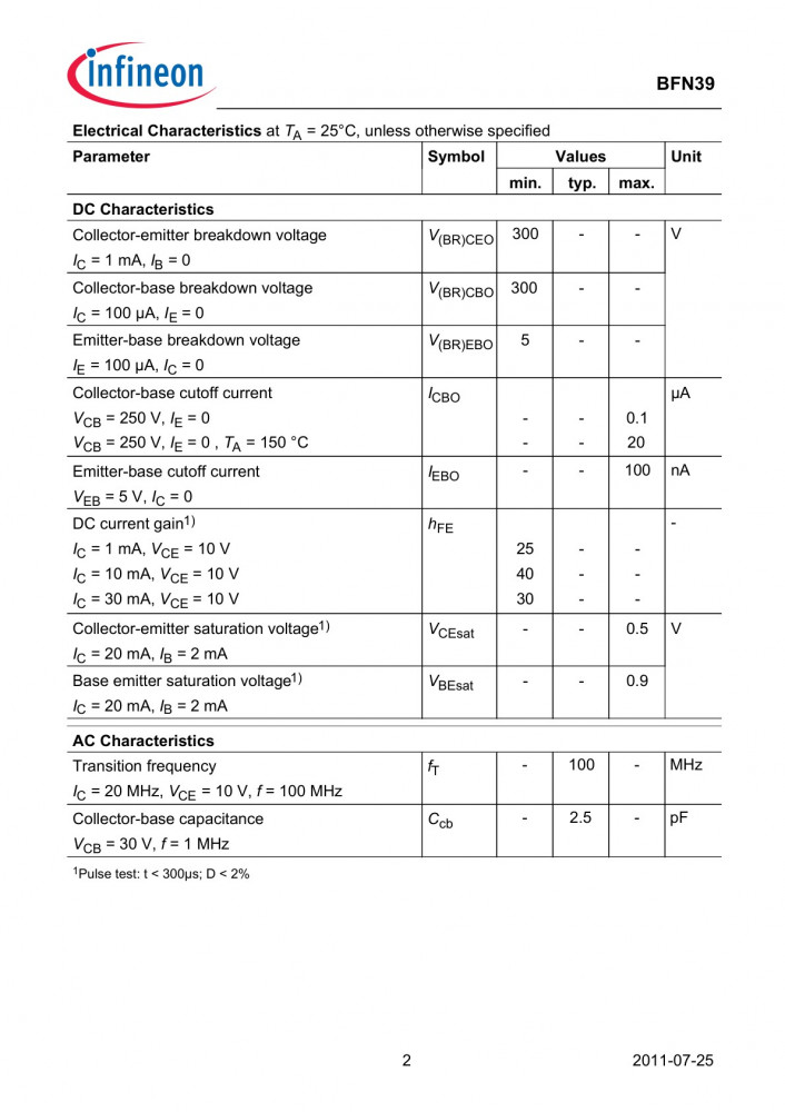 BFN39 technical document page 2