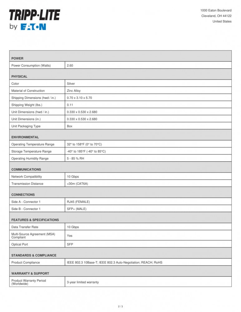 N286-10G-TC technical document page 2