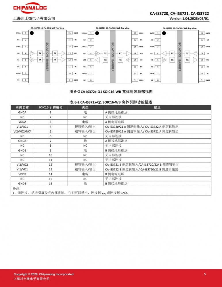 CA-IS3721LS-Q1 datasheet page 5