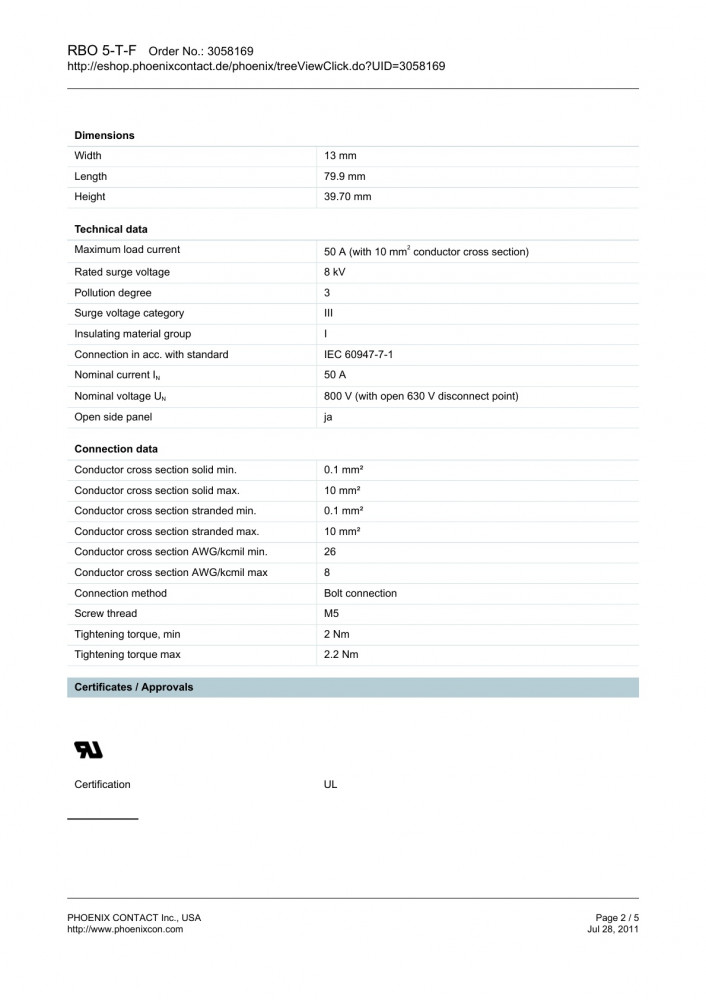 Phoenix Contact RBO 5-T-F 3058169 document page 2