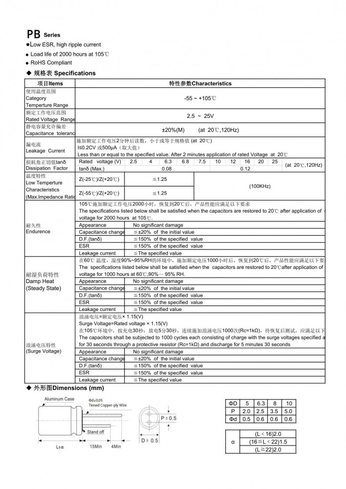 KNSCHA PB470UF25V149EC466 specification page 2